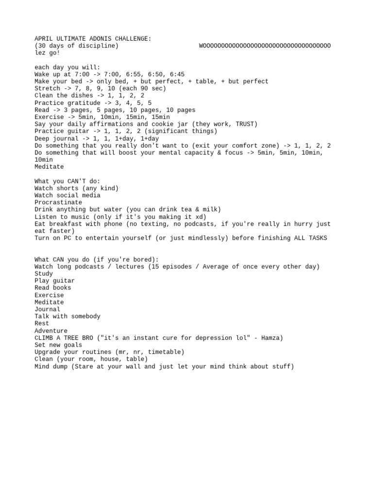 Adonis Challenge | PDF