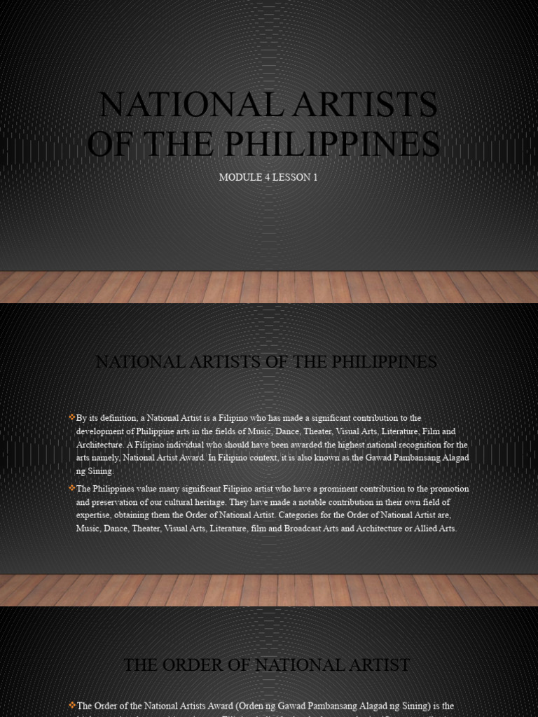 National Artists of the Philippines Overview | PDF | The Arts | Philippines