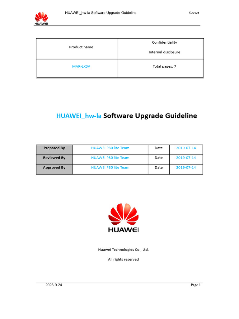 HUAWEI - Hw-La Software Upgrade Guideline | PDF