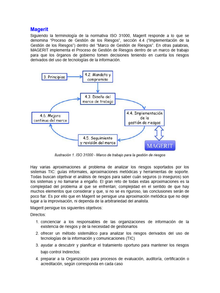 Magerit: Gestión de Riesgos TIC | PDF