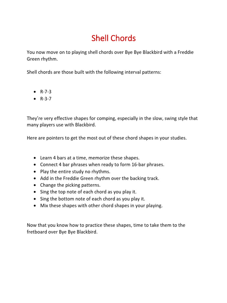 3 Shell Chords | PDF | Language Arts & Discipline