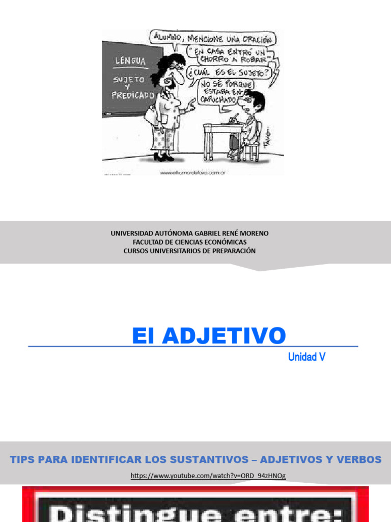 Clasificación y Funciones de Adjetivos | PDF | Adjetivo | Verbo
