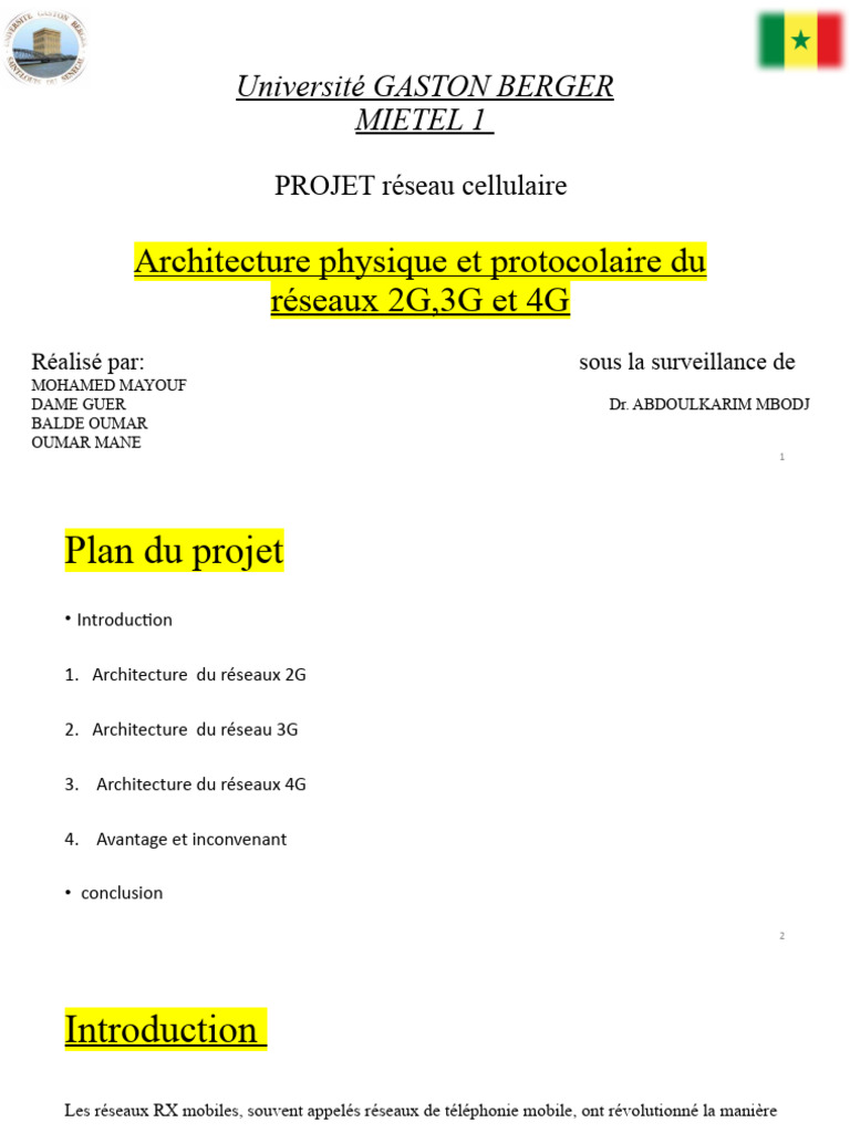 Université GASTON BERGER Mietel 1: Architecture Physique Et ...