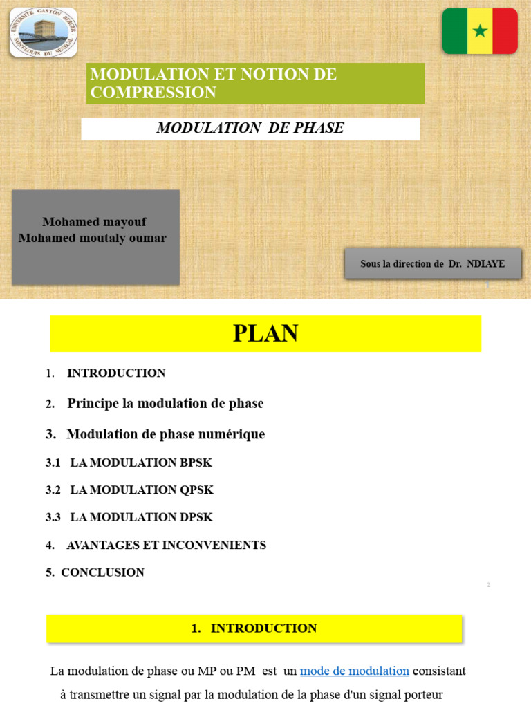 Modulation de Phase : Principes et Types | PDF | Modulation ...