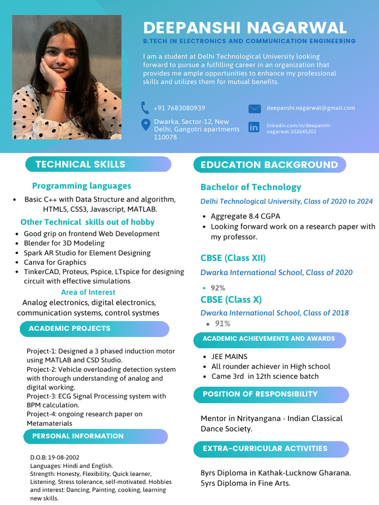 DEEPANSHI NAGARWAL (2) CV Building | PDF