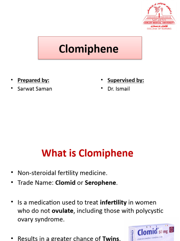 Clomiphene: Uses, Dosage, Side Effects | PDF | Wellness