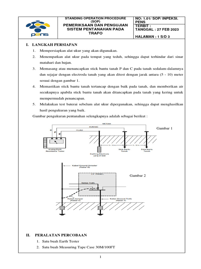Kelompok 8 - PEMERIKSAAN DAN PENGUJIAN SISTEM PENTANAHAN PADA TRAFO | PDF