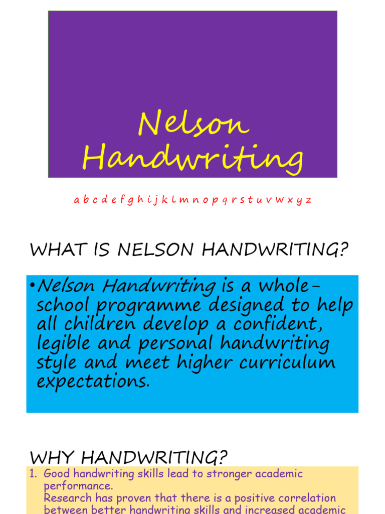 Nelson Handwriting | PDF | Handedness | Cognitive Science