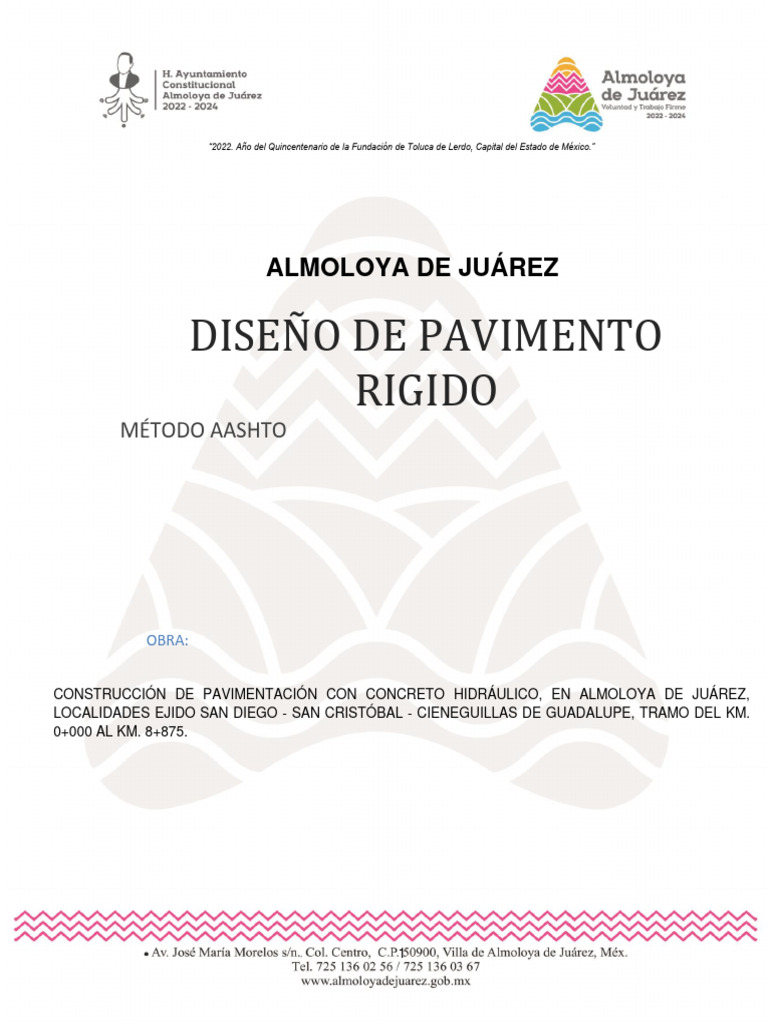 Diseño de Pavimento Rigido Aashto Mr30 | PDF | Hormigón | Elasticidad ...