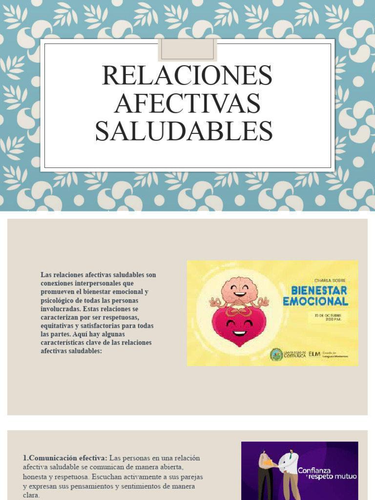 Relaciones Afectivas Saludables | PDF