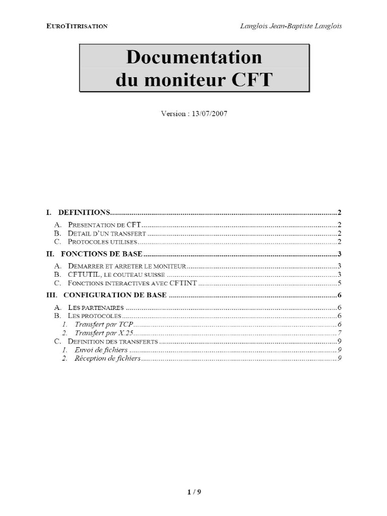 CFT | PDF
