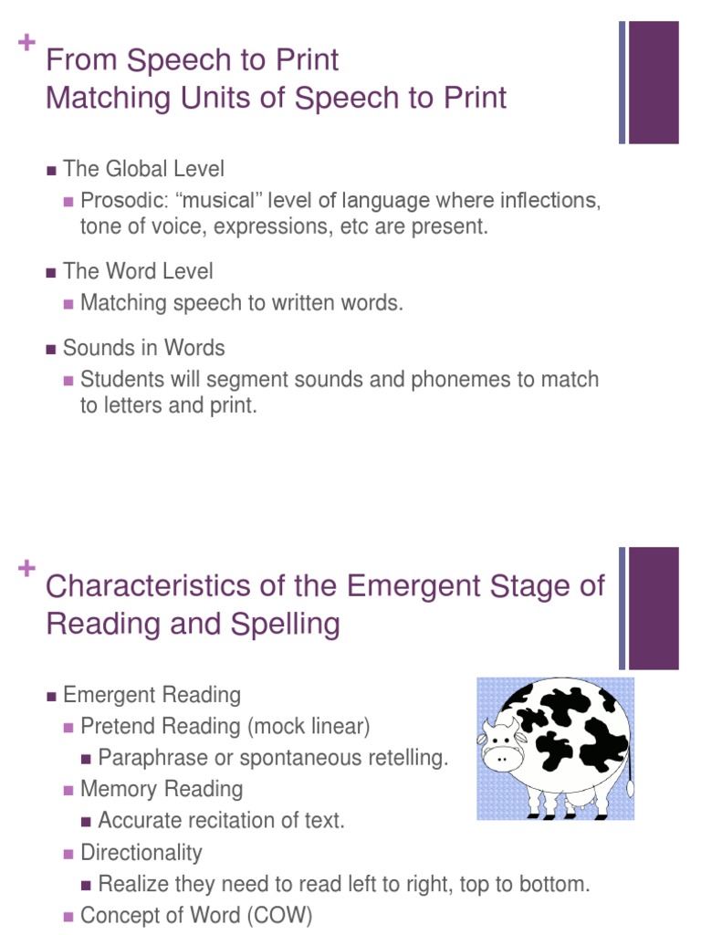 Speech to Print: Emergent Literacy Guide | PDF