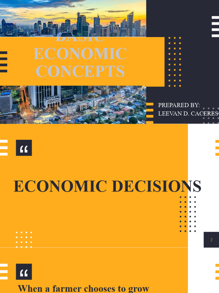 Lesson 1 Basic Economic Concepts | PDF