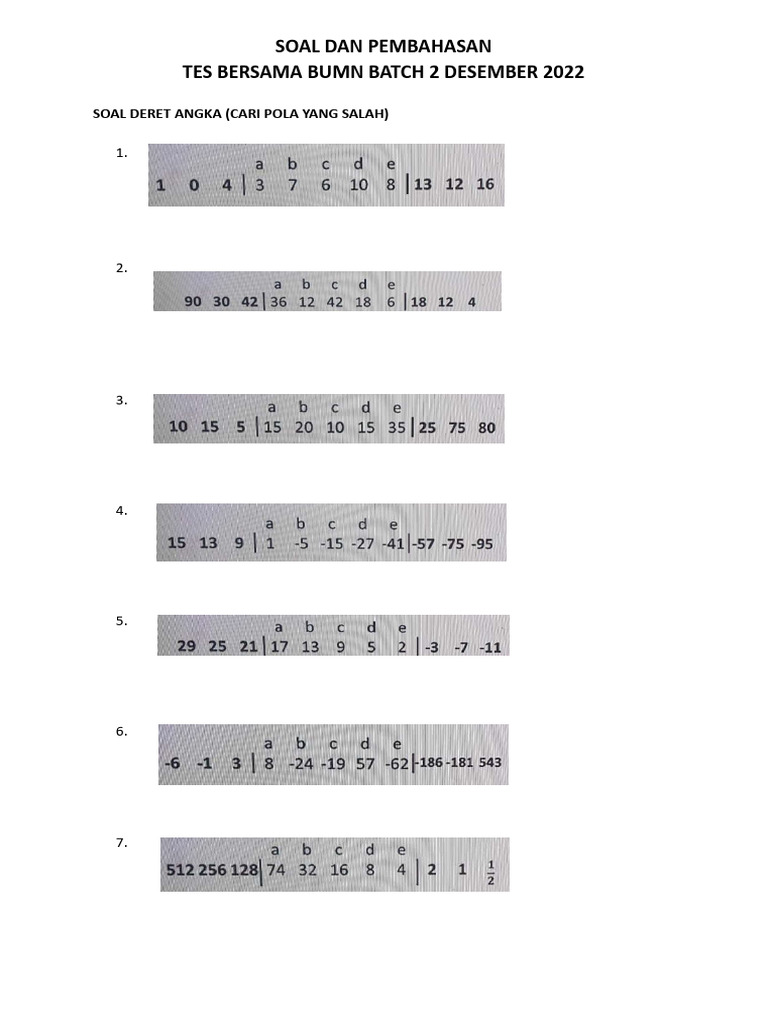 Soal TKD (Deret, Figural, Studi Kasus) Batch 2 2 THN 2022 | PDF