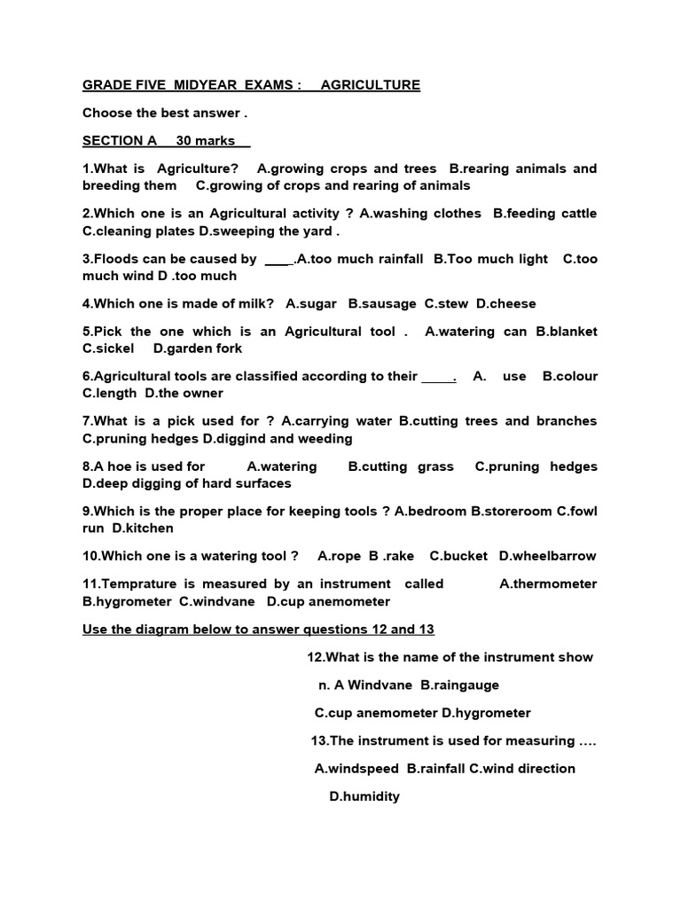 Agriculture Grade 5 | Download Free PDF | Agriculture | Food Industry