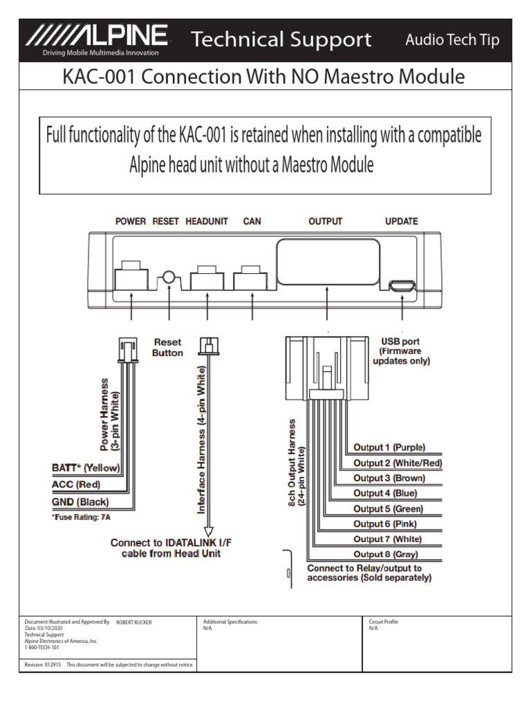 KAC-001 Installation Without Idatalink Maestro Module | PDF
