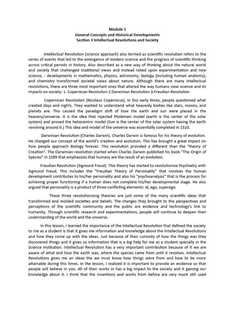 Module 1 General Concepts and Historical Developments | PDF | Science | Heliocentrism