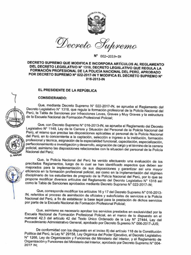 Decreto Supremo 2019 | PDF