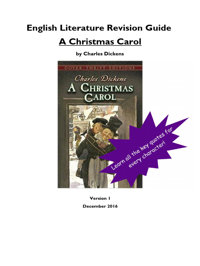 A Christmas Carol Revision Guide | Download Free PDF | Ebenezer Scrooge ...