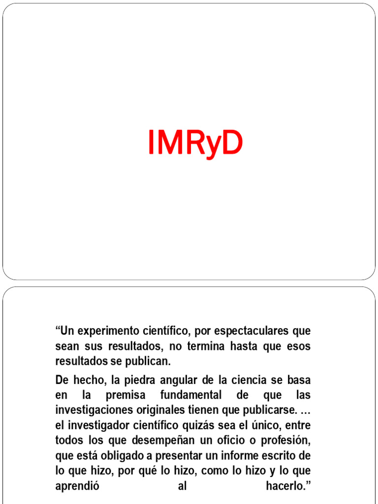 IMRy D | PDF | Ciencias Sociales | Bibliografía