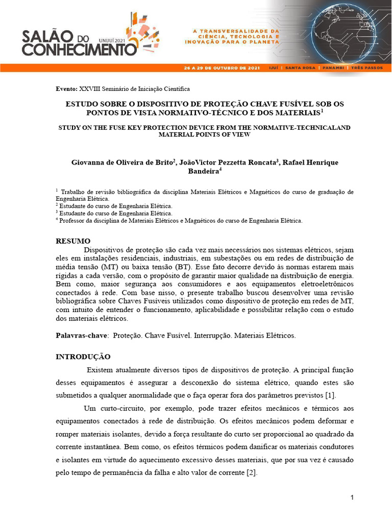 20607-Texto Do Artigo-54094-1-2-20211018 | PDF | Fusível (elétrico) | Corrosão