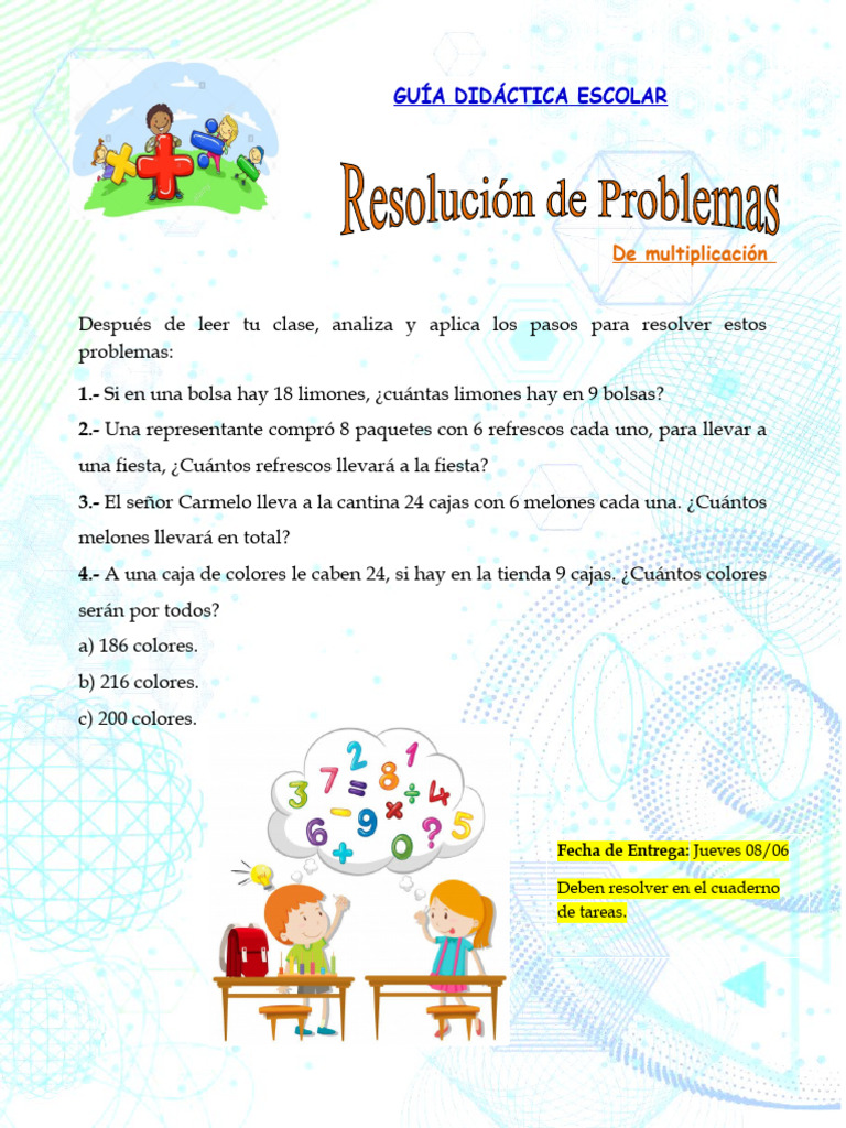 Problemas de Multiplicación con Profe Carbajal | PDF
