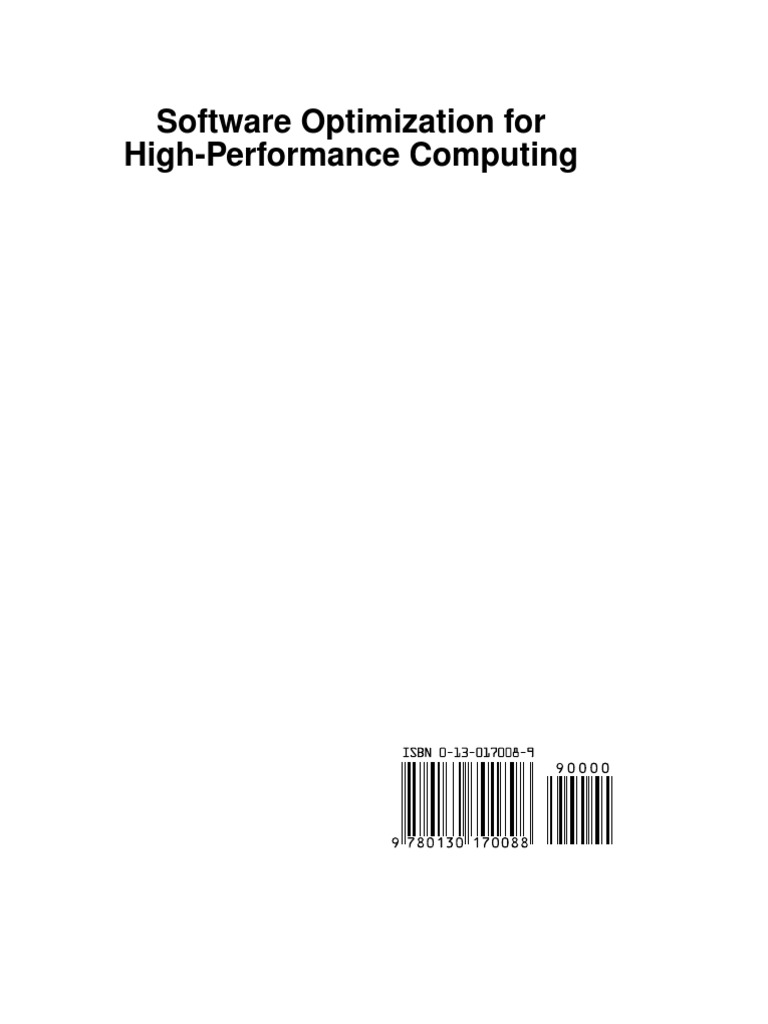 Software Optimization For High-Performance Computing | PDF | Fast ...
