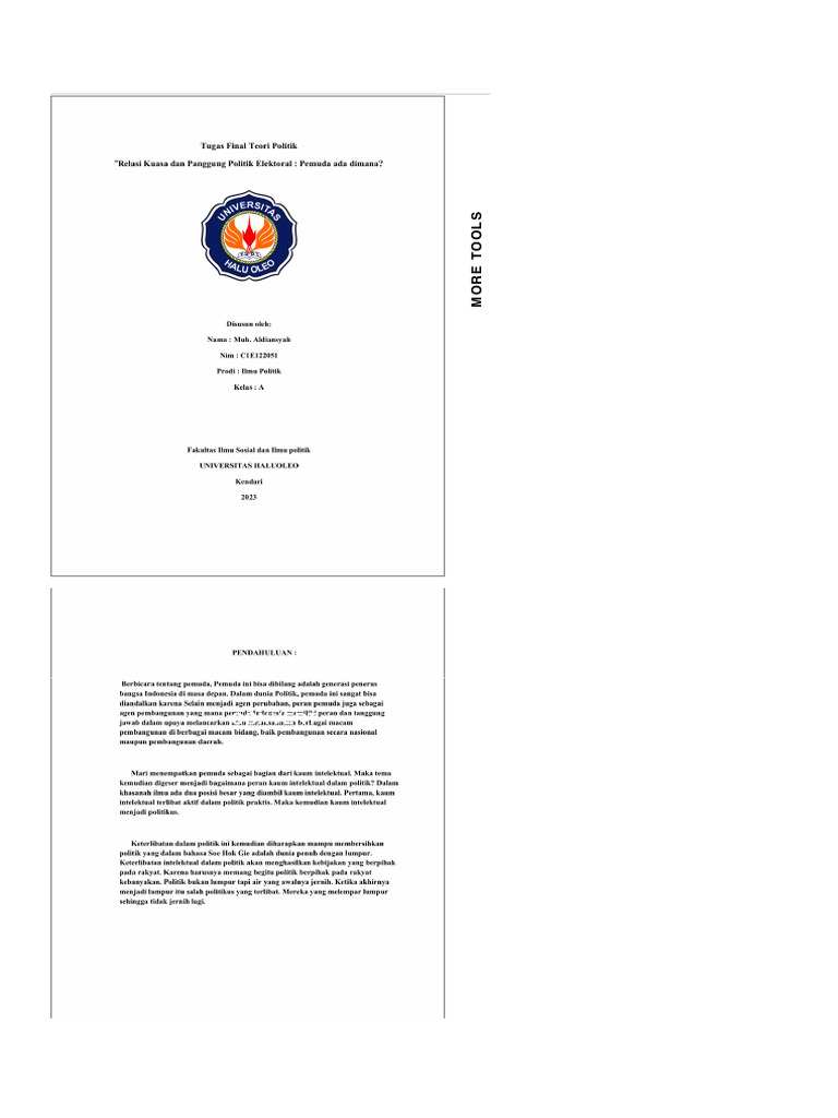 Peran Pemuda Dalam Politik Indonesia Pdf Ilmu Sosial Sejarah