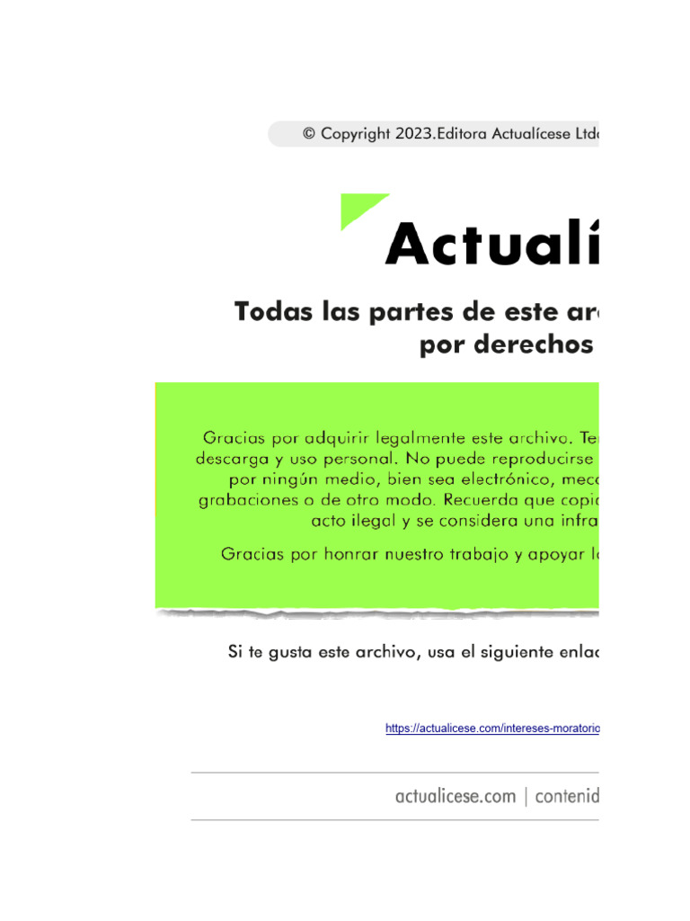 VA23 Calculo Intereses de Mora | PDF | Impuestos | Interés