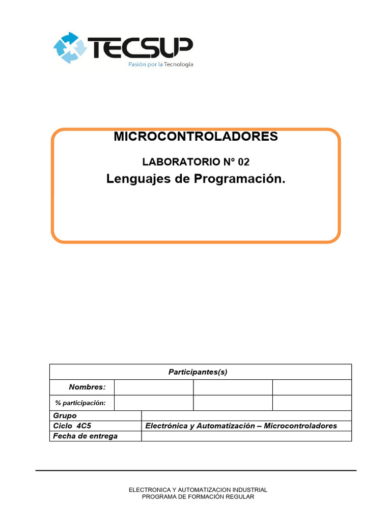 Lab 02 Lenguajes de Programación | PDF