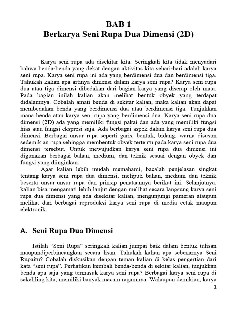 Memahami Seni Rupa Dua Dimensi | PDF | Seni