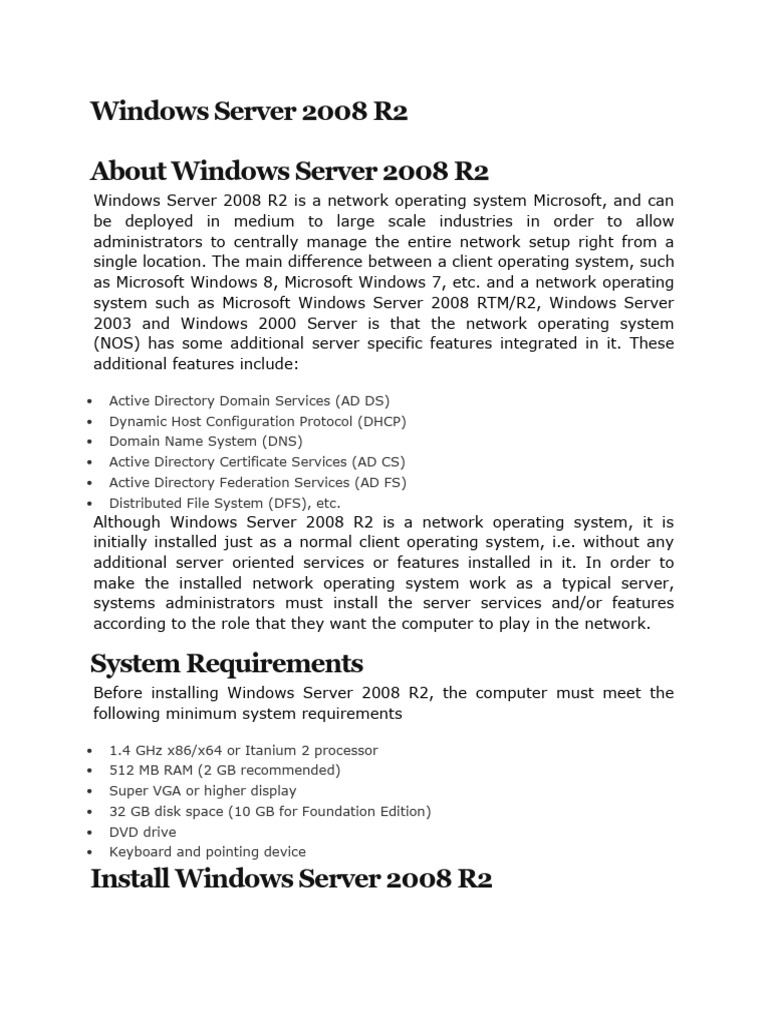 Windows Server 2008 R2 Pdf