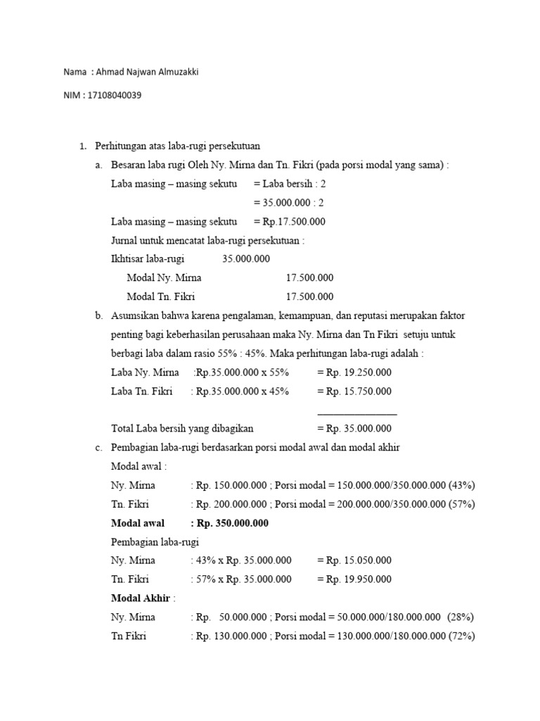 Ahmad Najwan - 17108040039 - A - UAS - AKL II | PDF
