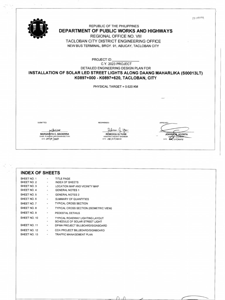 DPWH Solar Streetlight | PDF