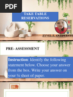 FBS Module Table Reservation | PDF | Business