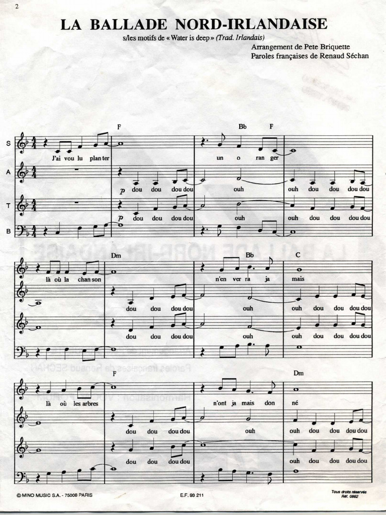 Ballade Nord Irlandaise | PDF