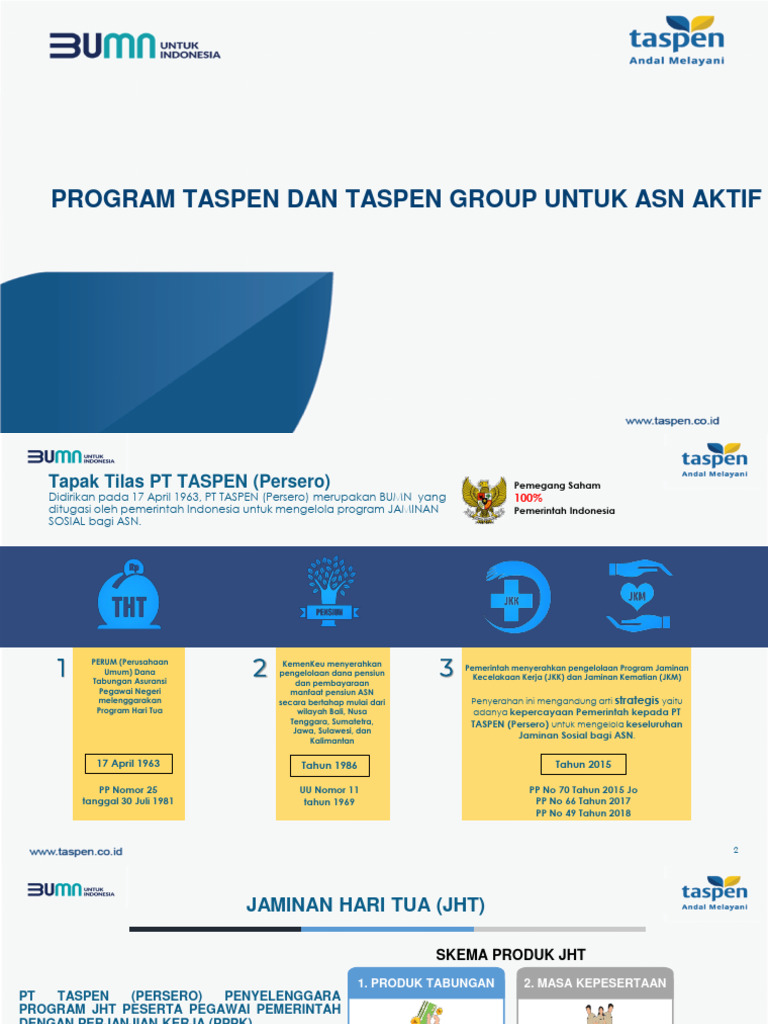 MATERI KETASPENAN DAN TASPEN GROUP UNTUK ASN AKTIF - Lengkap | PDF