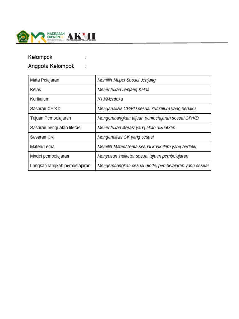 Format Literasi Membaca K13/Merdeka | PDF