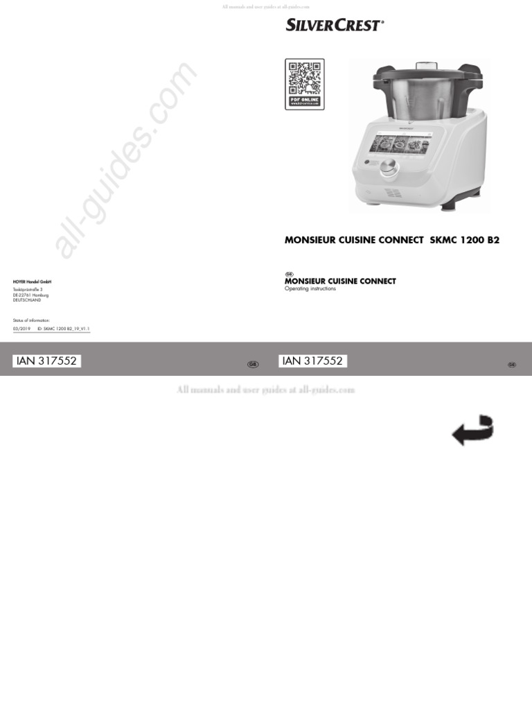 Silvercrest Monsieur Cuisine Connect Operating Instructions Manual 37 | PDF | Ac Power Plugs And ...