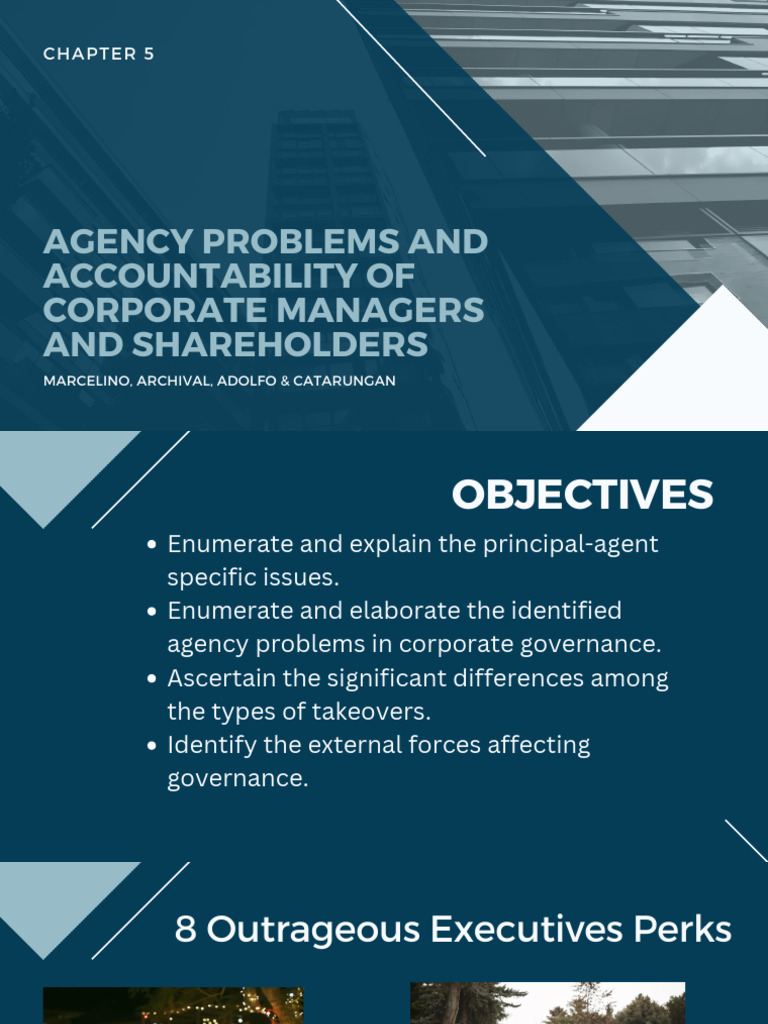 Agency Problems and Accountability of Corporate Managers and Shareholders | PDF