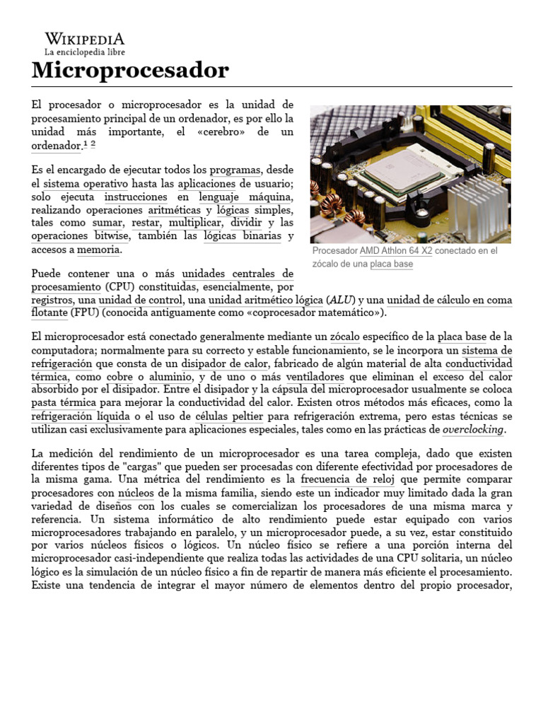 Microprocesador | PDF | Microprocesador | Intel