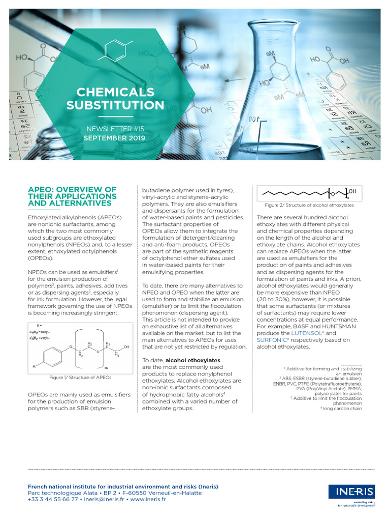 Alcohol Ethyoxylates As An Alternative To NonylPhenols | PDF | Emulsion ...