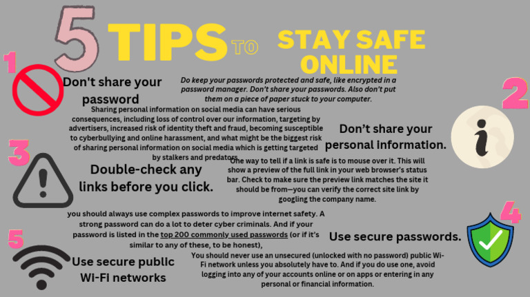 Tips for Staying Safe Online | PDF | Career & Growth | Social Science
