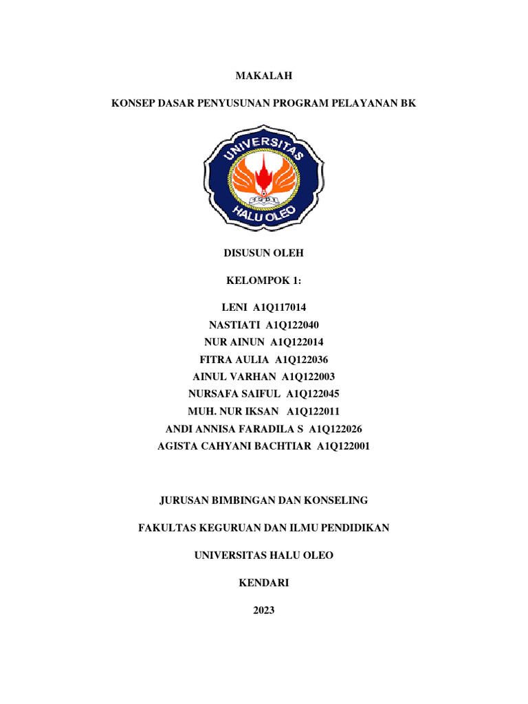 Konsep Penyusunan Program BK Sekolah | PDF