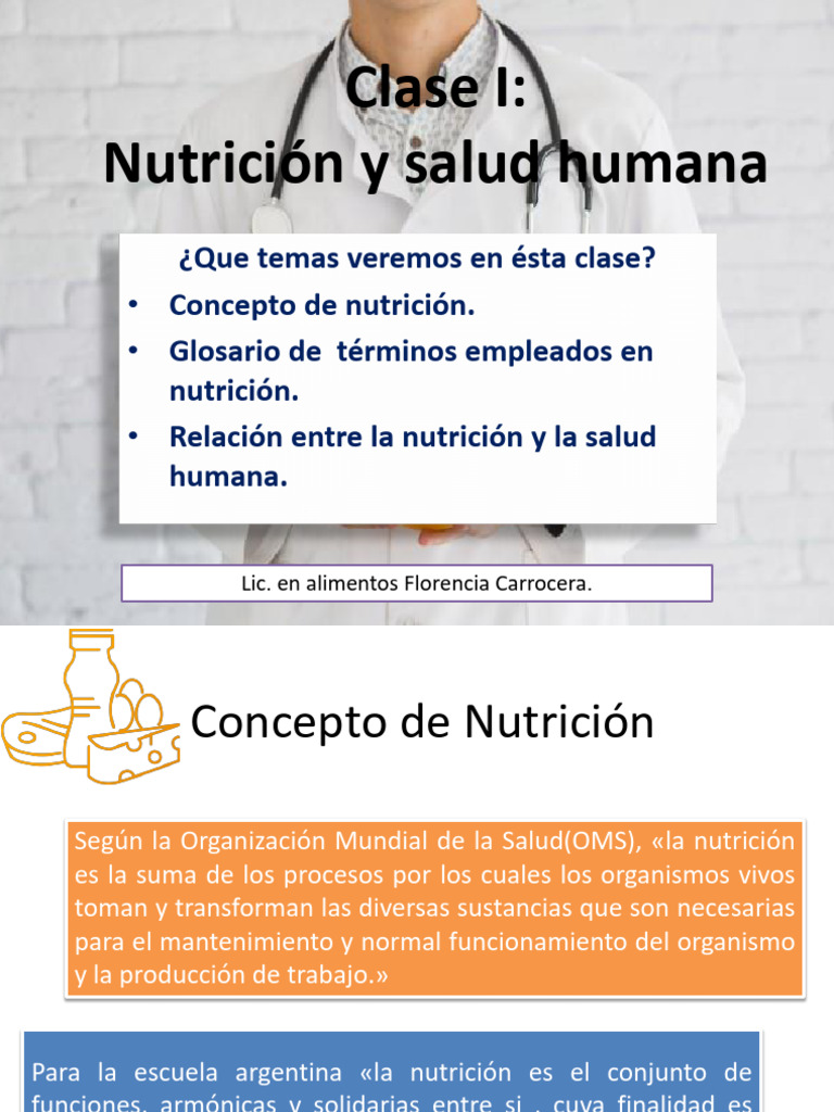 Nutrición y Salud Humana: Conceptos Clave | PDF | Dieta y nutrición ...