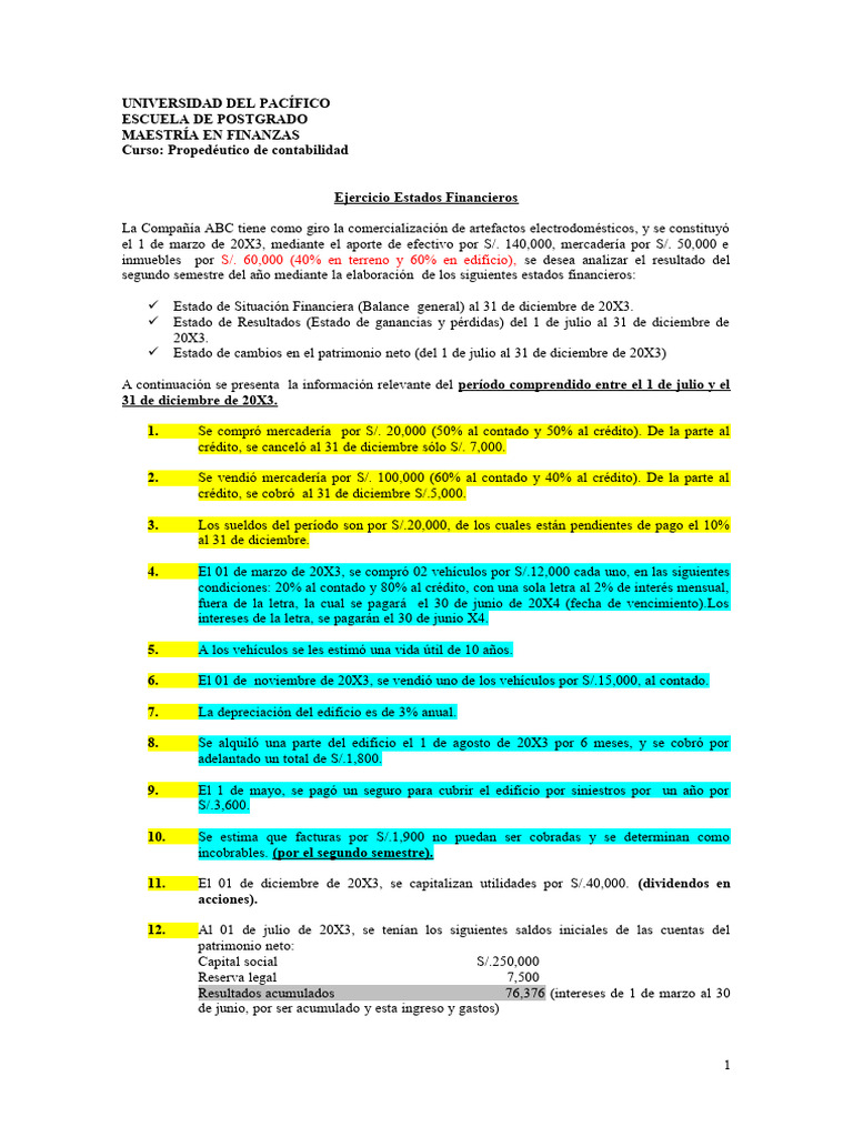 Ejercicio No 1 EEFF Clase 2 | PDF