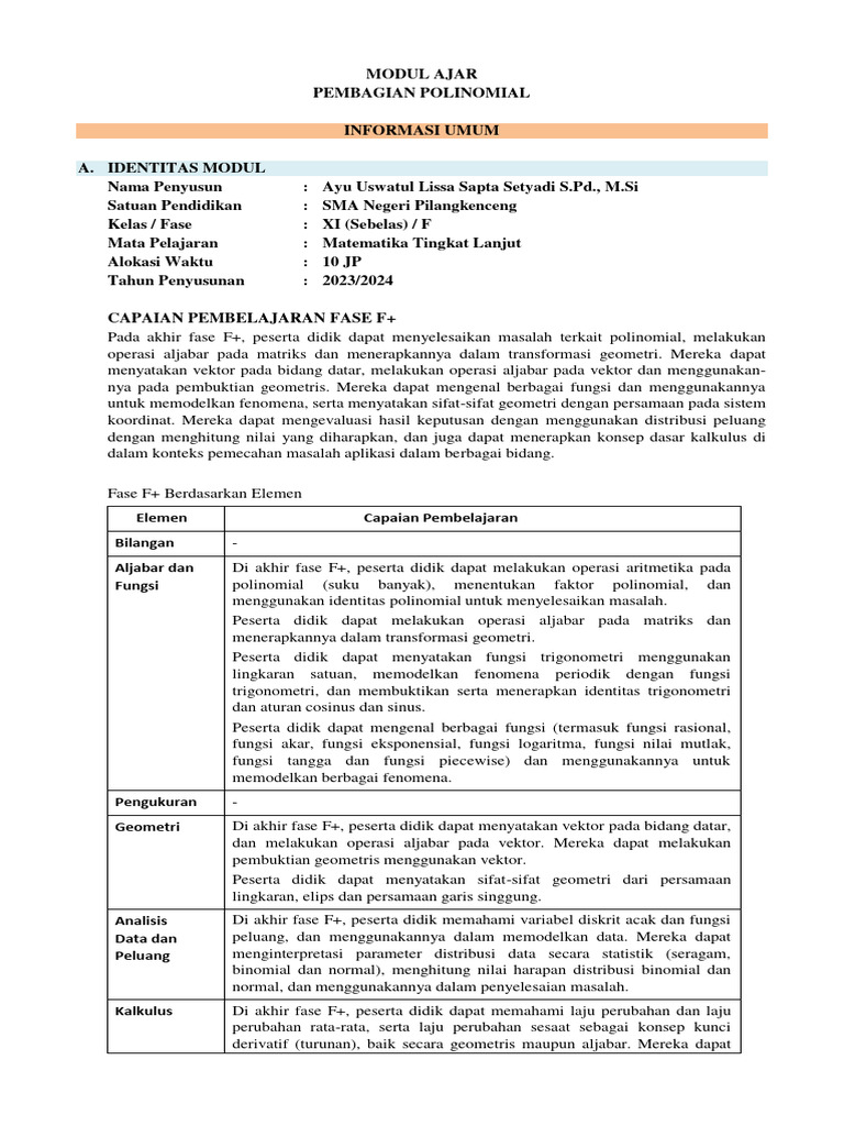 MTK TL 11 - Bab 2 Sub Bab 3 | PDF | Karier & Perkembangan