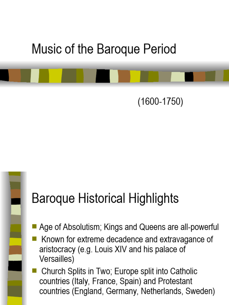 Music of Baroque Period ppt | PDF | Baroque Music | Aria