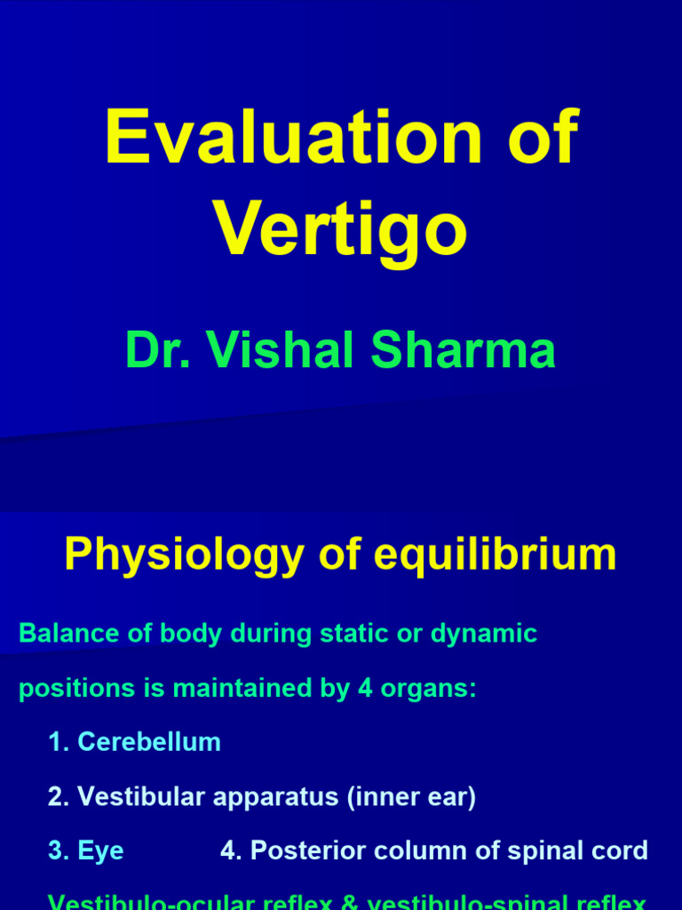 Evaluation of Vertigo - UG | PDF | Science & Mathematics