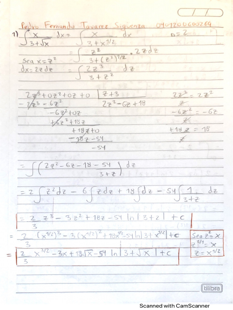 Tarea 2.5 Calculo II - Pedro Tavarez | PDF